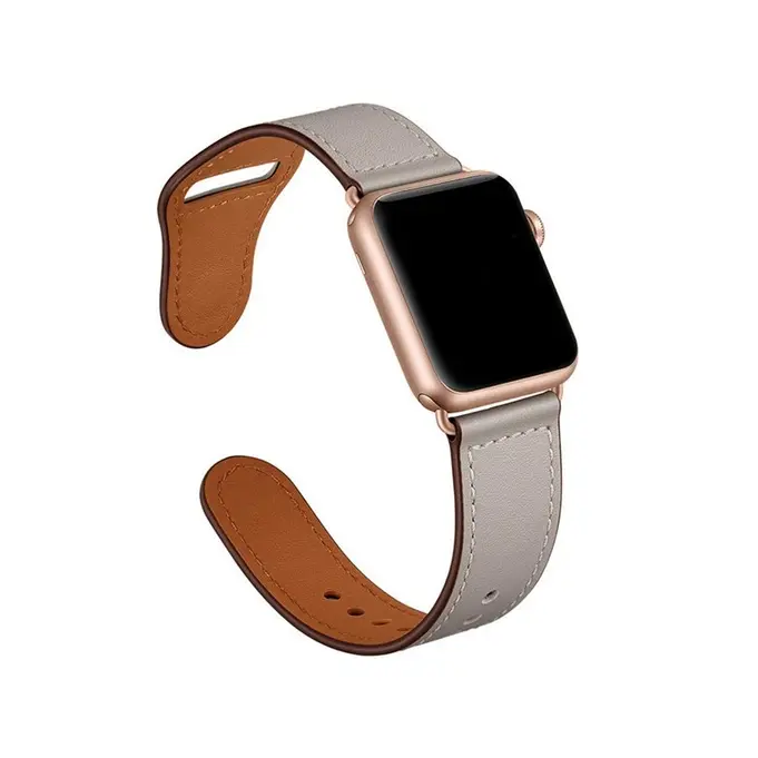 Кожаный ремешок для Apple Watch 42/44mm Rivet Clasp Stone