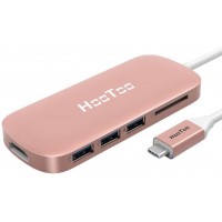 HooToo HT-UC001 Rose Gold, USB C Hub, Shuttle 3.1 Type C Hub